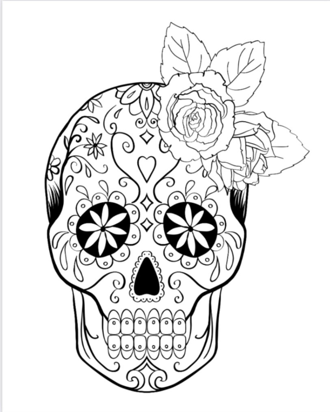100+ Sugar Skulls / Skulls Coloring Pages - Day of the Dead - Adult ...