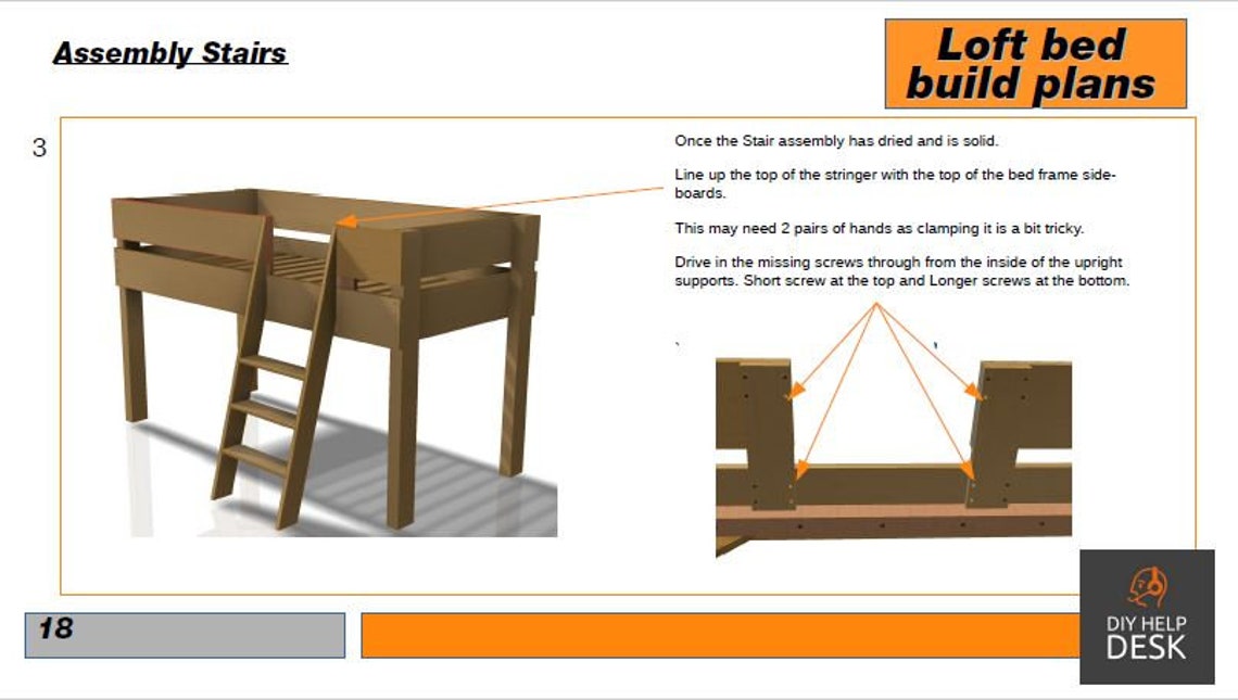 Loft Bed Build Plans Full Color - Etsy