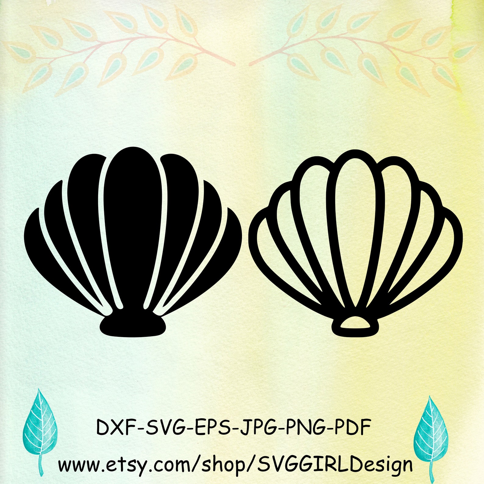 Sea Shells Svg Seashell Svg Clam Svg Cricut Svg Silhouette - Etsy