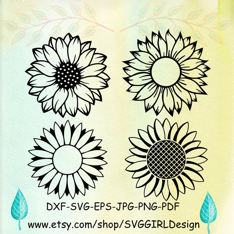 Sunflower Svg - Etsy