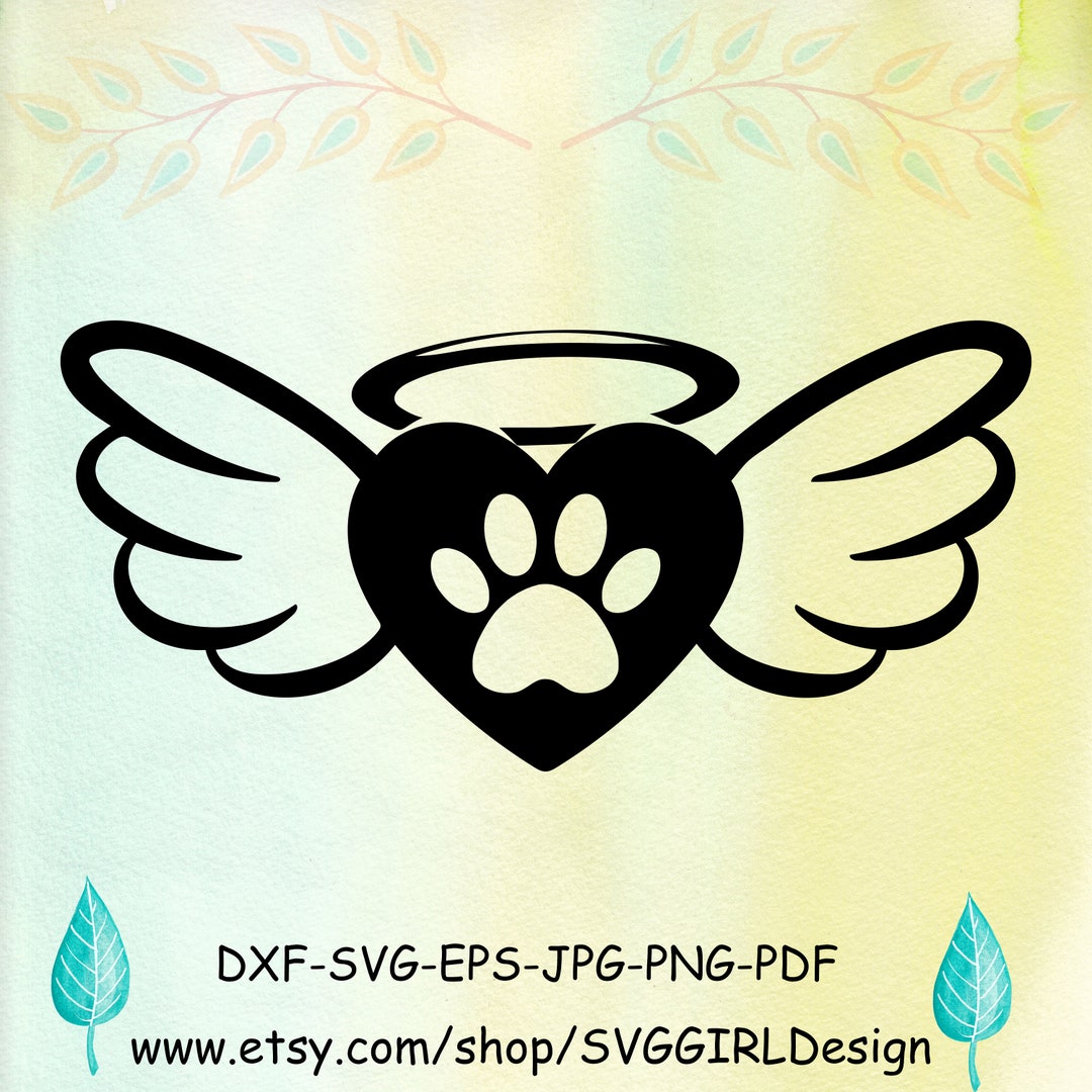 Pet Memorial Svg, Pet Loss Svg, Dog Memorial Svg, Paw Print Vector Cut ...