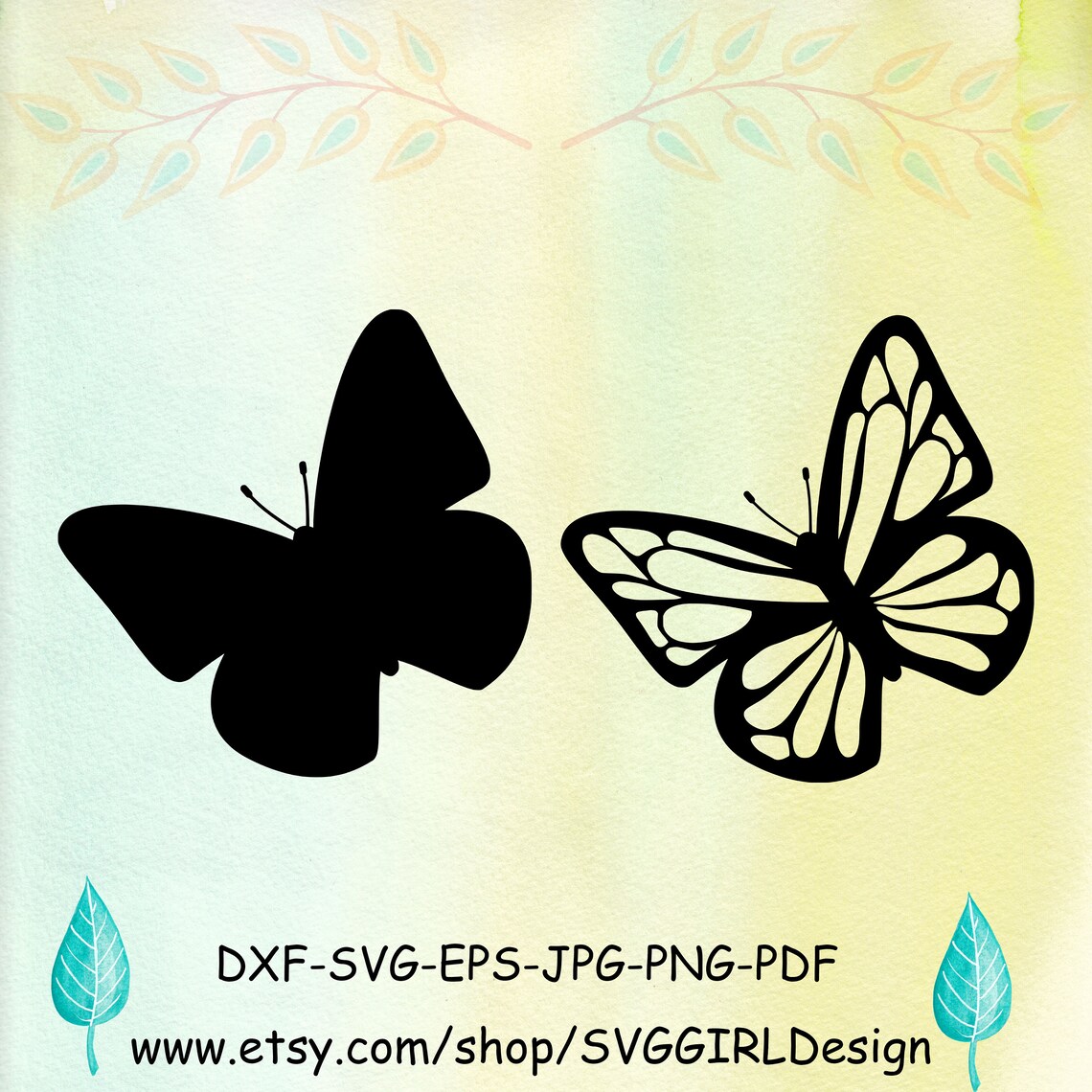 Butterfly Svg Butterfly Template Butterfly Dxf Butterfly - Etsy
