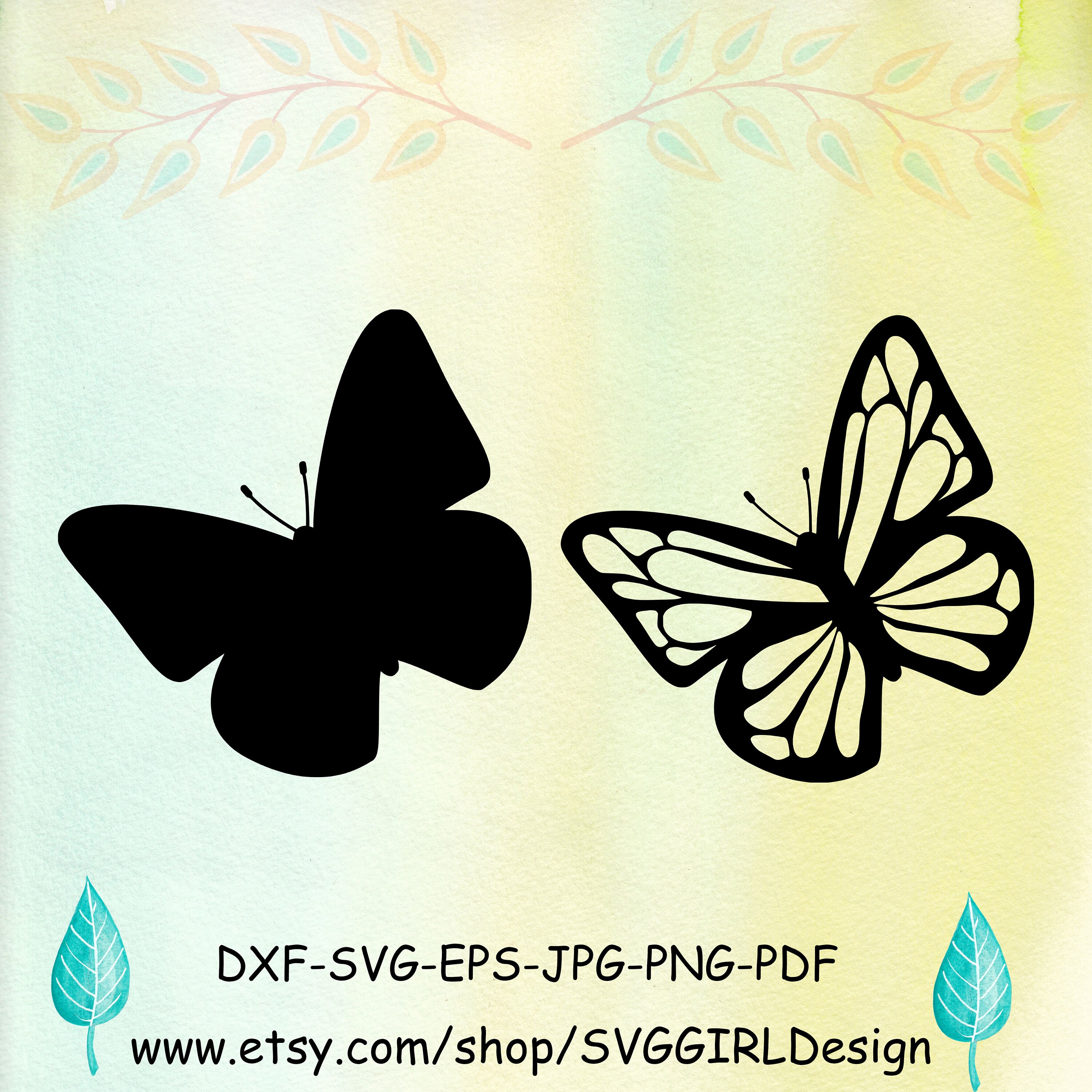 Butterfly Svg Butterfly Template Butterfly Dxf Butterfly | Etsy UK