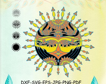 Sun Multilayer SVG/ Sun Cut File/ 3D Layer/ Plywood Cutting/ - Etsy
