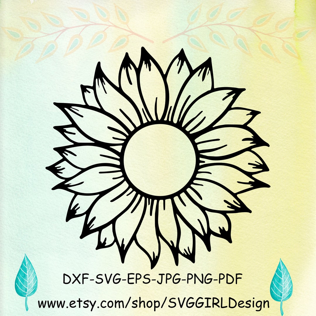 Sunflower SVG, Floral SVG, Sunflower Clipart, Flower SVG, Sunflower ...