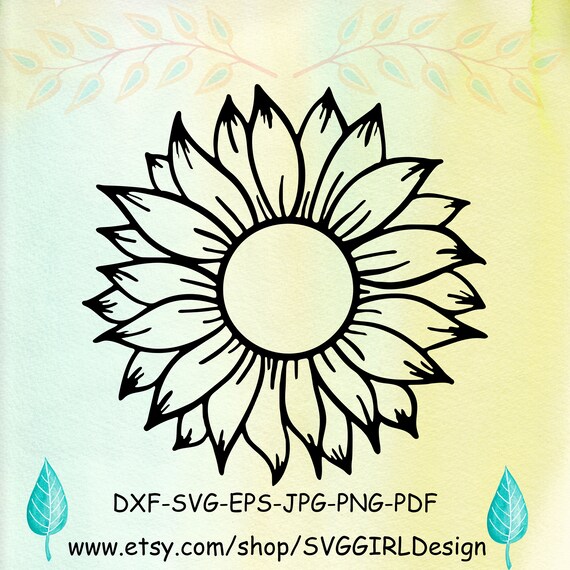 Sunflower SVG Floral SVG Sunflower Clipart Flower SVG - Etsy