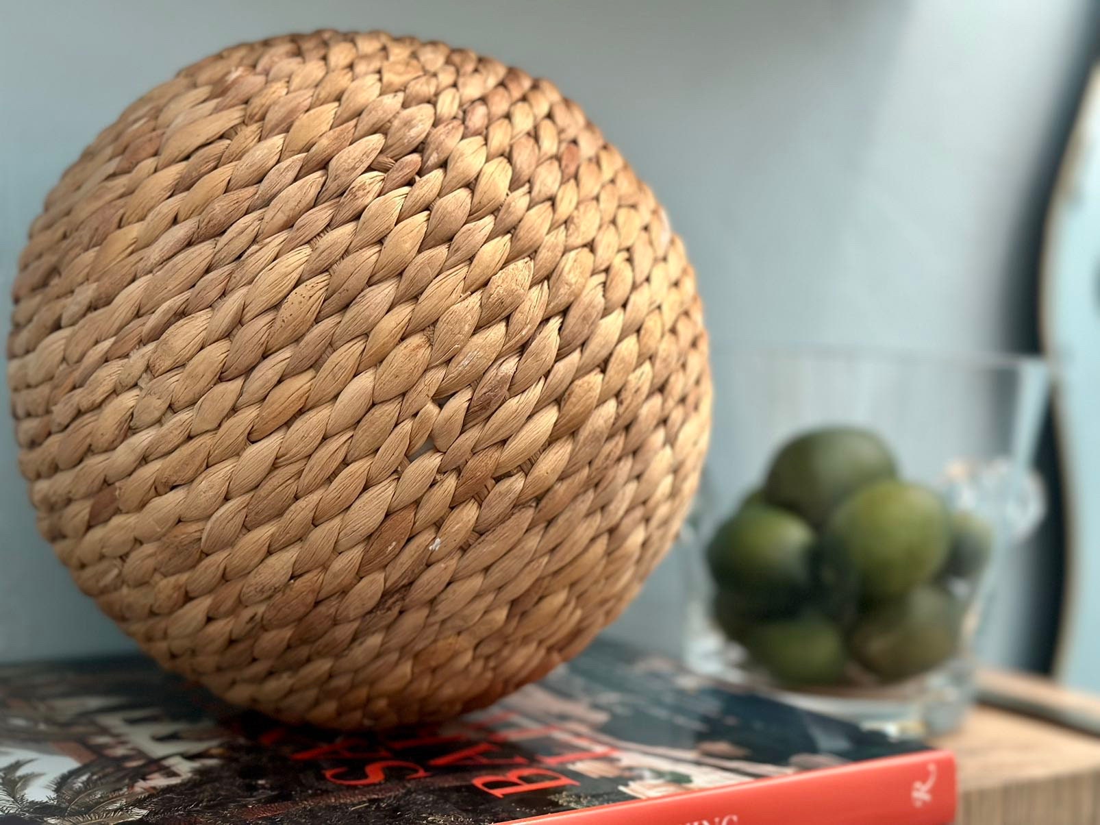 Vintage Water Hyacinth Decorative Sphere, Woven Seagrass - Etsy