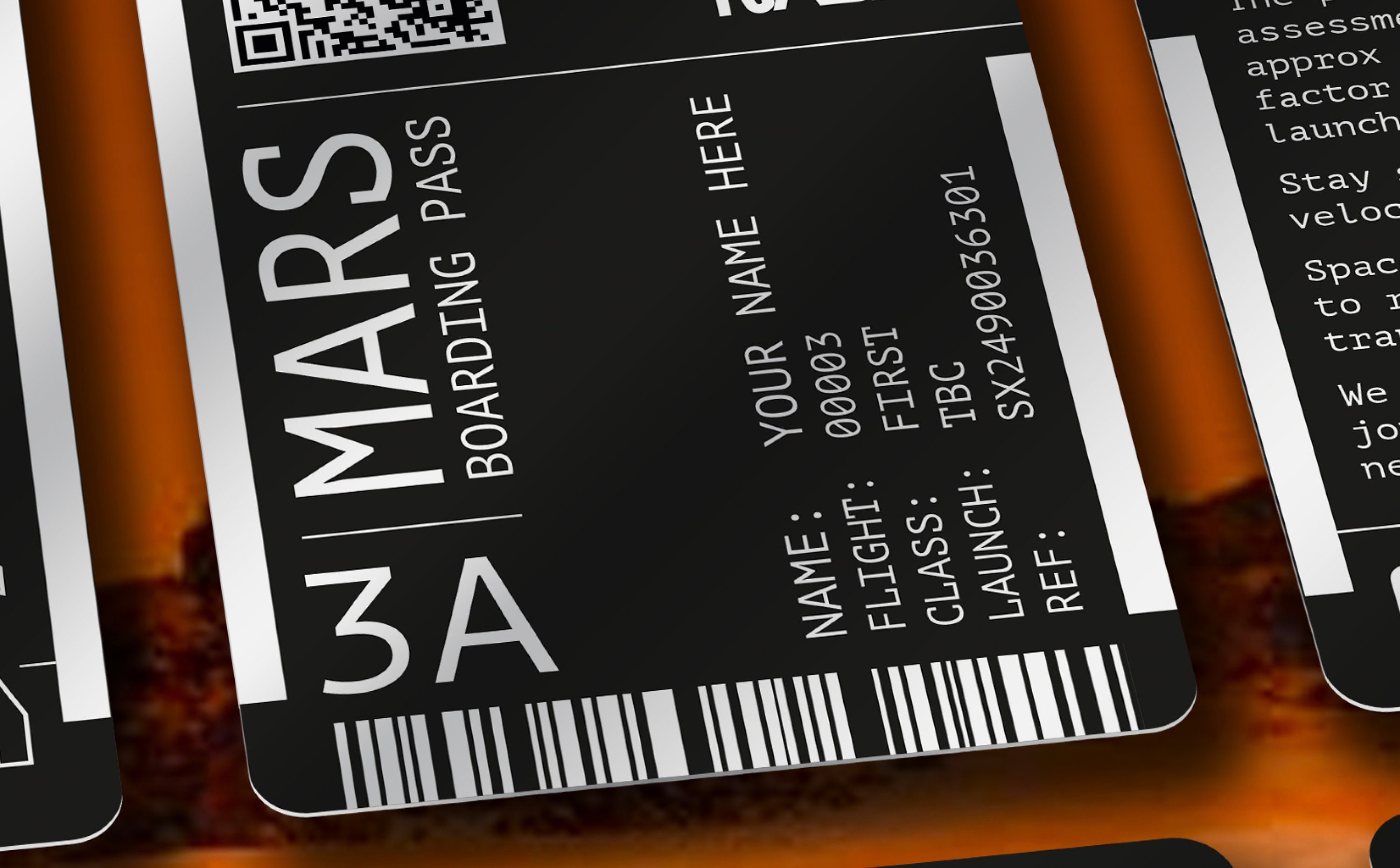 NASA / Spacex MARS Starship Boarding Card Top Quality - Etsy