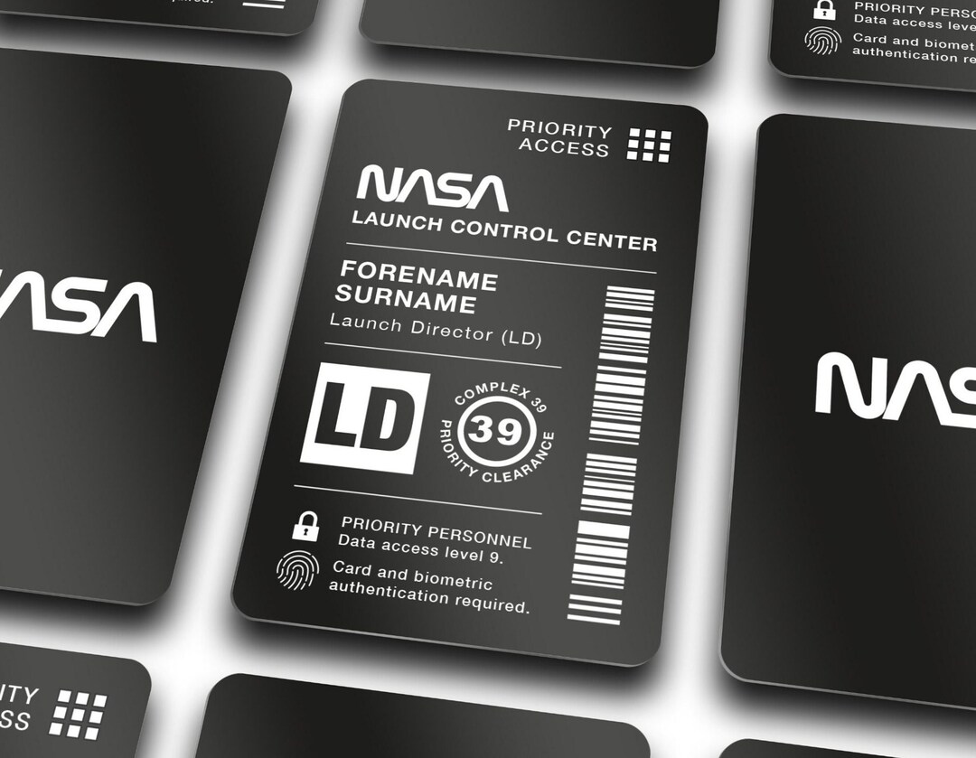 Personalized NASA Mission Control ID Card - Launch Artemis Cosplay Prop ...