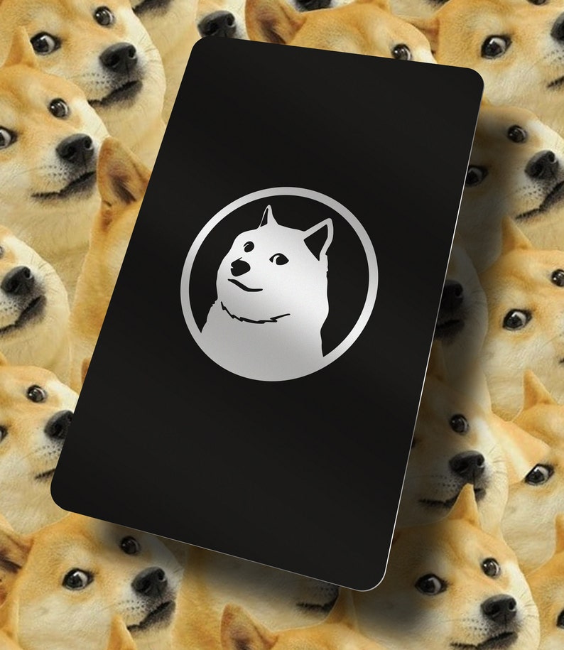 DOGECOIN Card DOGE Personalised name Wallet Address - Etsy