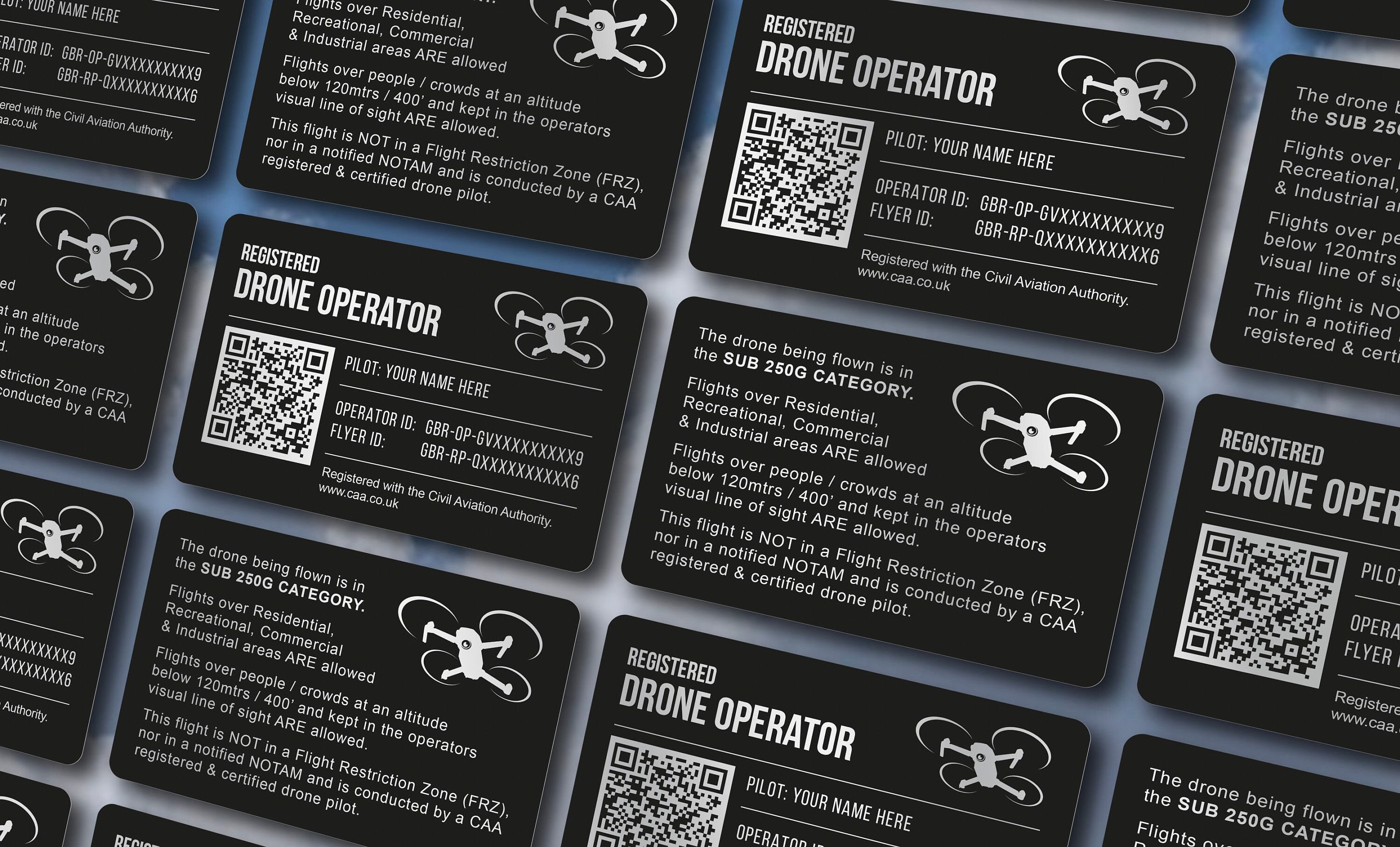 Sub 250g Drone Operator Custom ID Card With Regulations & QR - Etsy