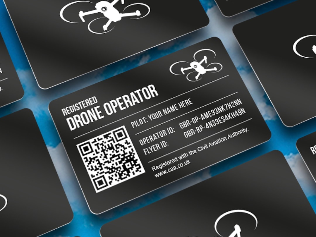 Drone Operator Registration ID Card With QR Code Top Quality ...