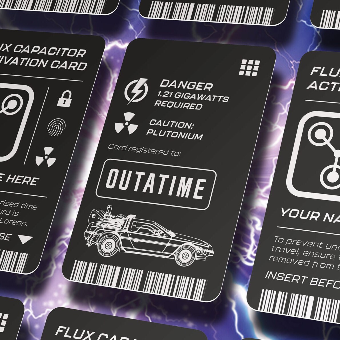 Back to the Future Delorean Flux Capacitor Card: Personalized Cosplay ...