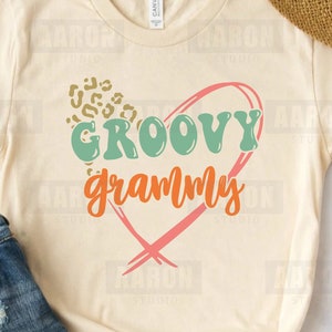 Groovy Grammy Svg, Groovy Grandmother Svg, Heart Leopard Cheetah Svg ...