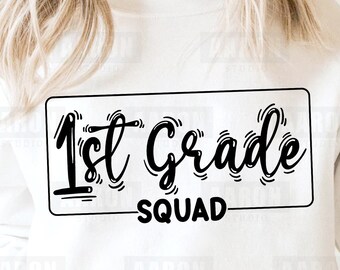 1st Grade Squad Svg, 1st Grade Svg, First Grade Svg, School Svg, School ...