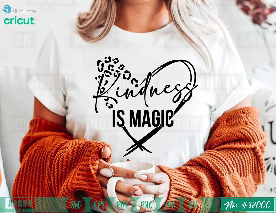 Kindness is Magic Svg, Insprational Phrase Svg, Leopard Cheetah Print ...
