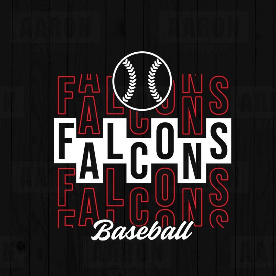 Falcons Stacked Baseball SVG PNG DXF, Falcons Svg, Baseball Svg ...
