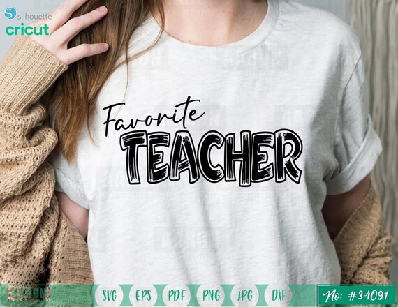 Favorite Teacher Svg Teacher Svg School Svg Hand Drawn - Etsy