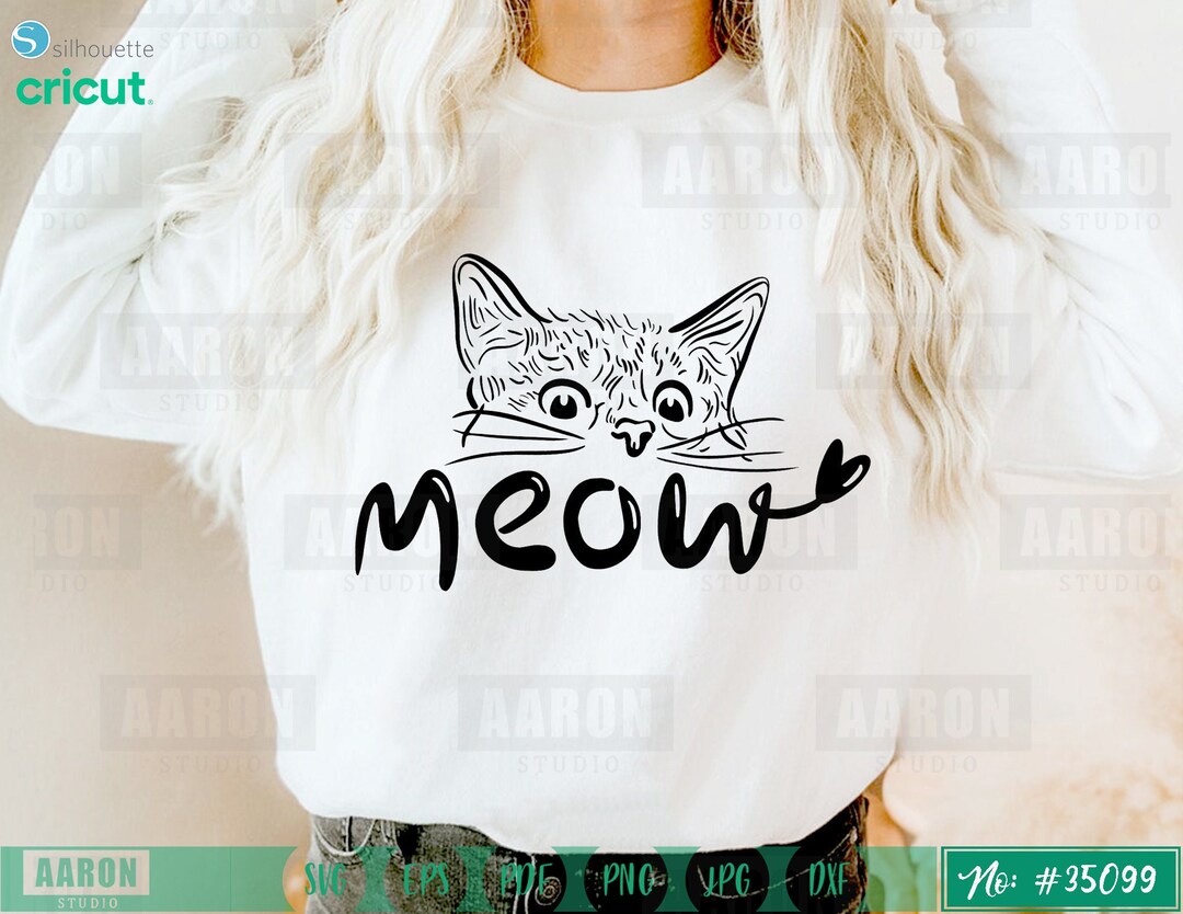 Meow Svg, Cat Vibes Svg, Cat Owner Svg, Funny Svg, Fur Mom, Pets, Cat ...