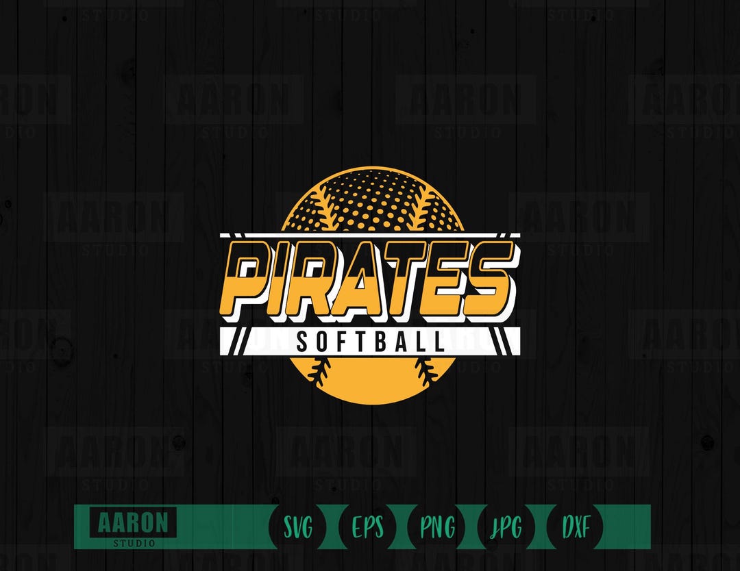 Pirates Softball Mascot SVG PNG DXF (digital Files) - Etsy