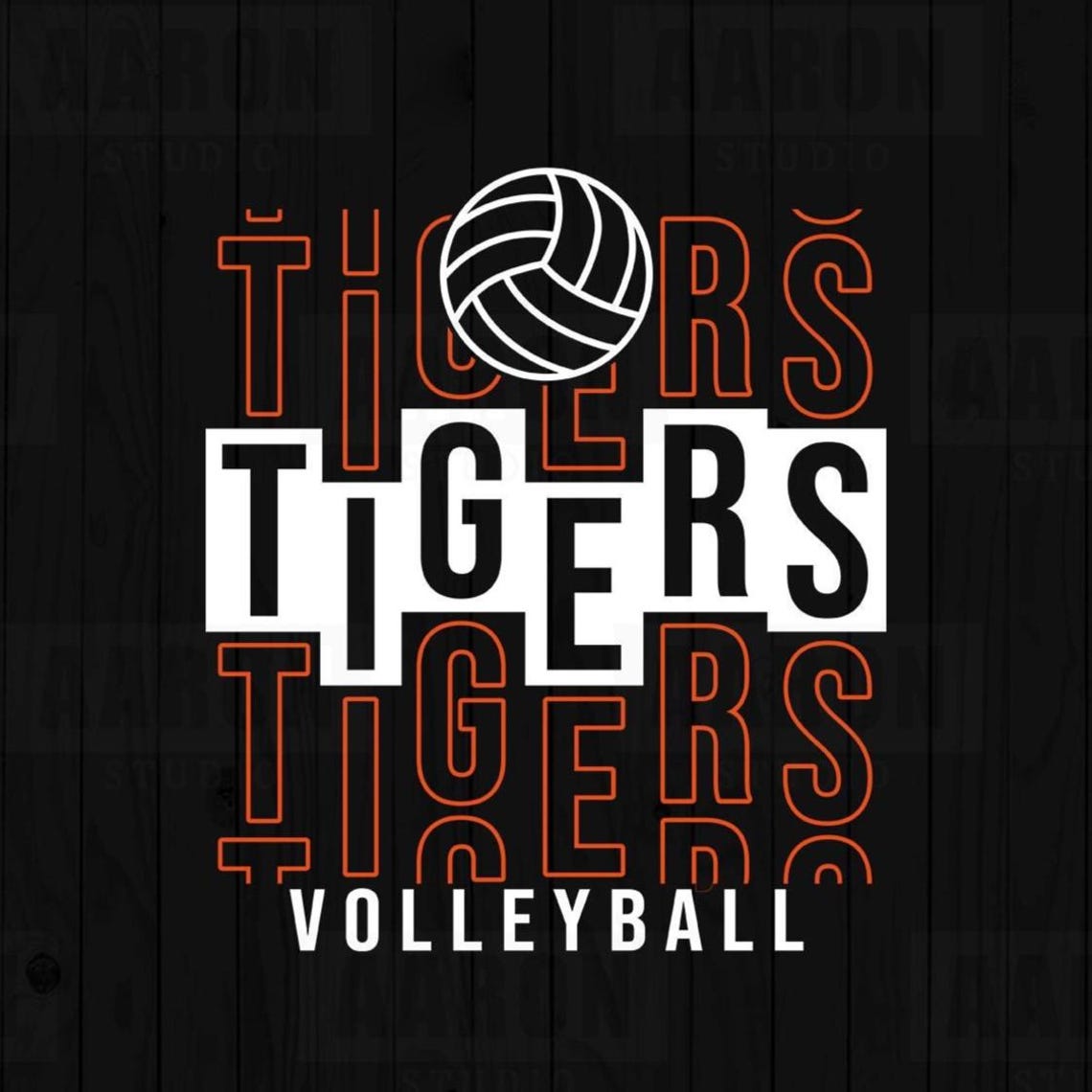 Tigers Volleyball Stacked Design SVG, PNG, DXF (digital Download) - Etsy