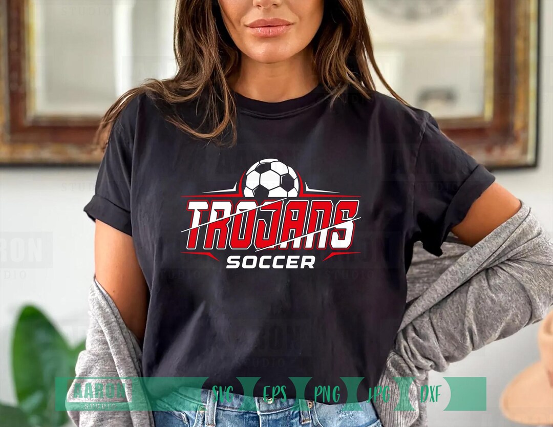 Trojans Soccer Mascot SVG, PNG, DXF, Cricut (digital Download) - Etsy