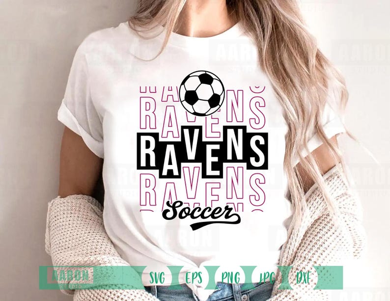 Ravens Stacked Soccer Design, SVG PNG DXF Files - Etsy