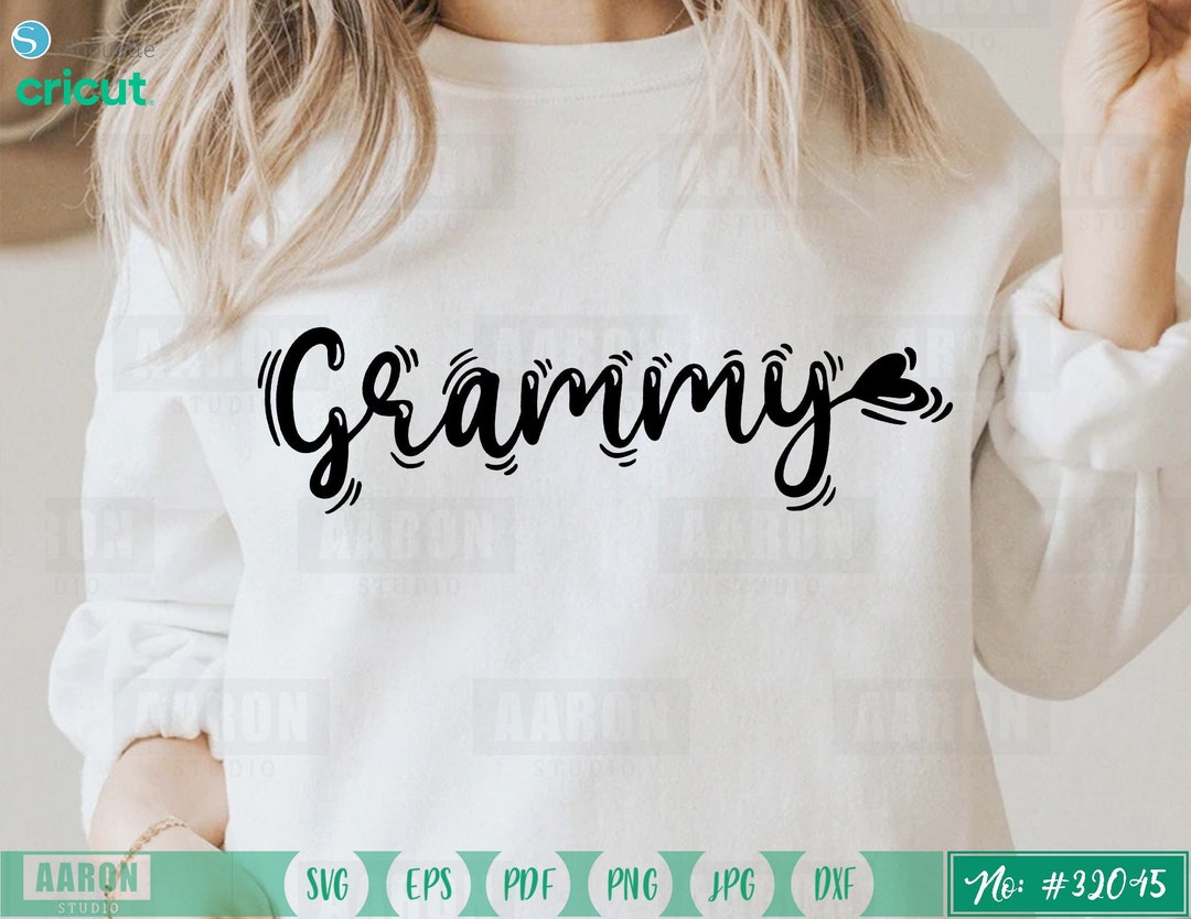 Grammy Svg, Grammy With Heart Svg Cut File for Cricut, Family Svg ...