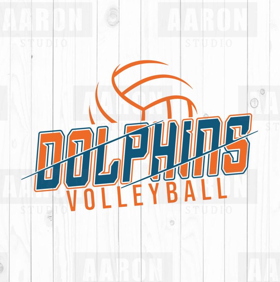 Dolphin Volleyball SVG PNG DXF, Dolphins Volleyball Svg, Dolphins ...