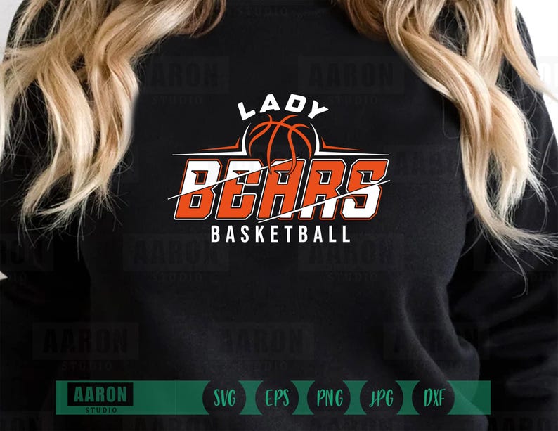 Lady Bears Basketball Mascot SVG PNG DXF (digital Files) - Etsy