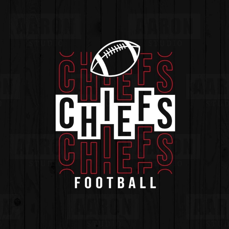 Chiefs Stacked Svg, Football Design, Cricut (png, Dxf, Pdf, Jpeg) - Etsy