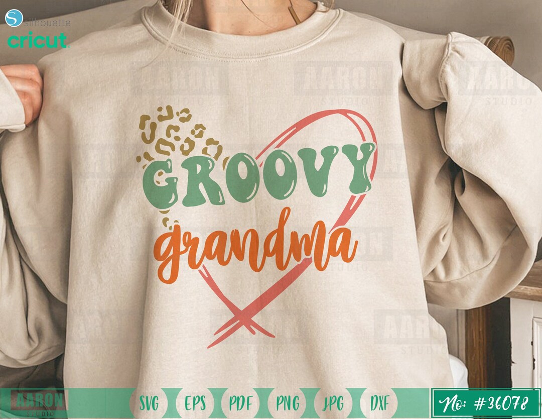 Groovy Grandma Svg, Groovy Grandmother Svg, Heart Leopard Cheetah Svg ...