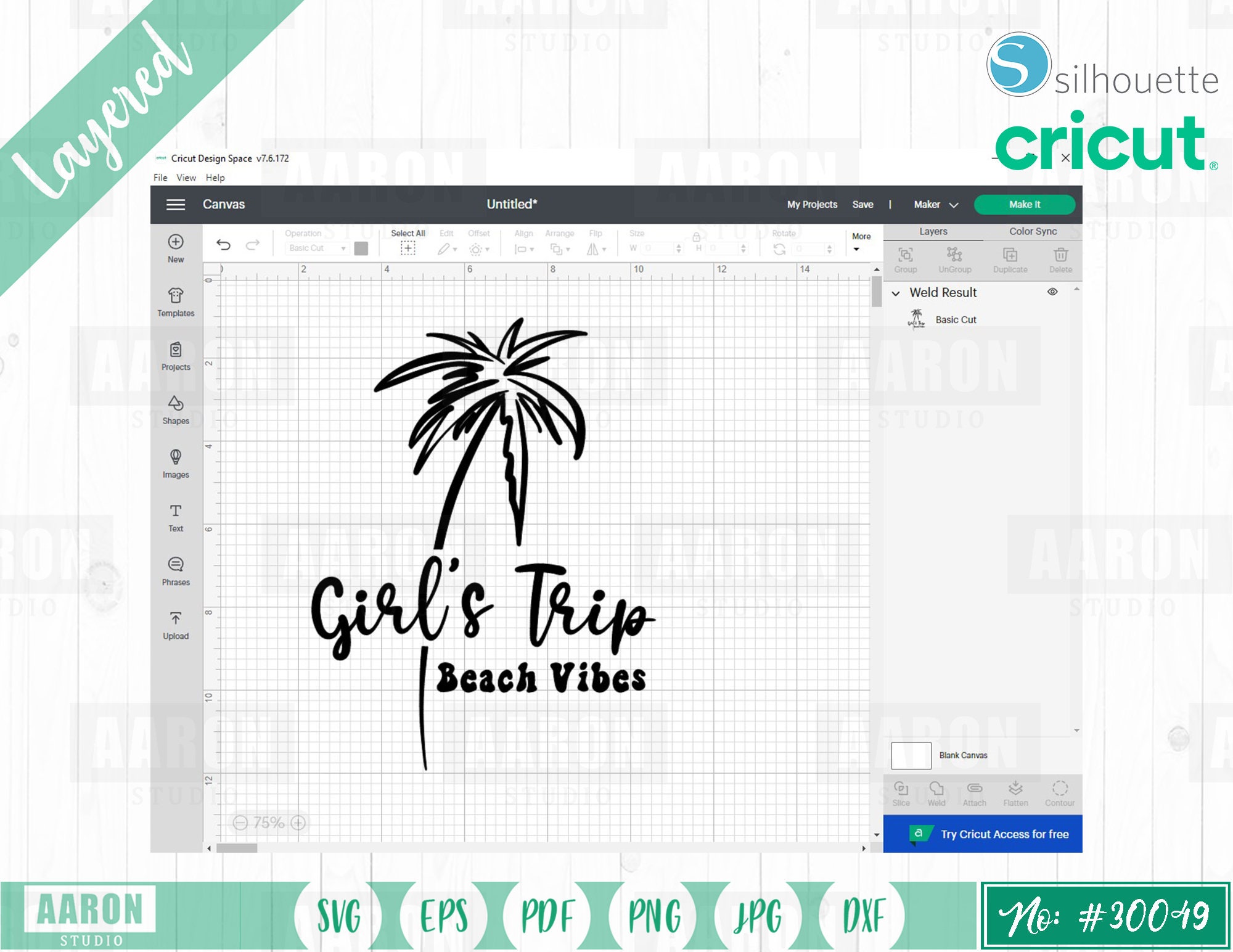 Girl's Trip Beach Vibes Svg Summer Svg Cut Files - Etsy