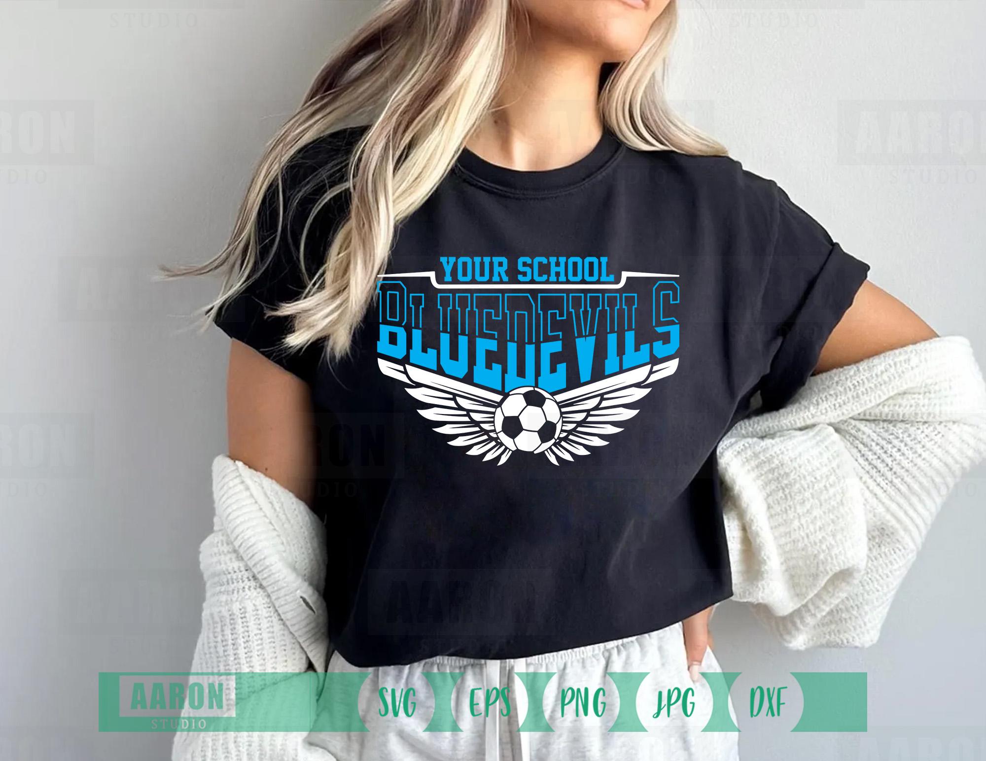 Blue Devils Soccer SVG, Mascot Design, Mom Cheer (cutting File) - Etsy