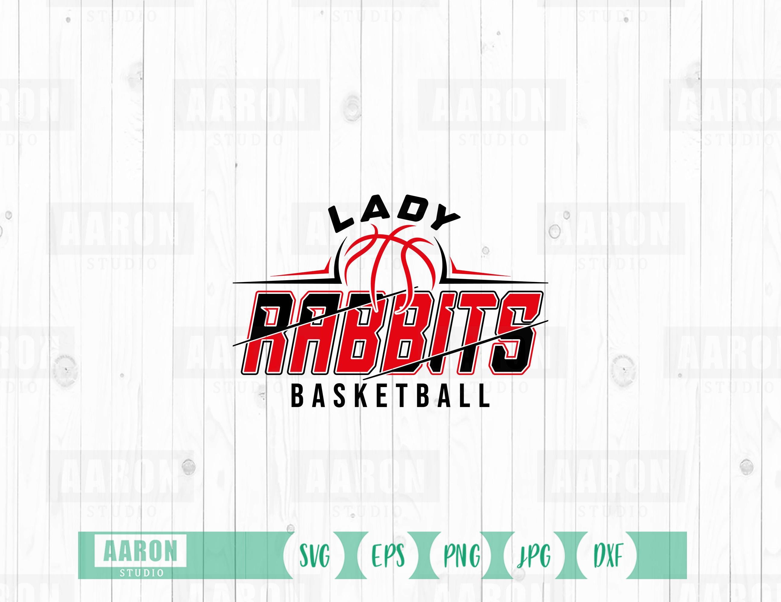 Lady Rabbits Basketball Mascot SVG, PNG, DXF (digital Download) - Etsy