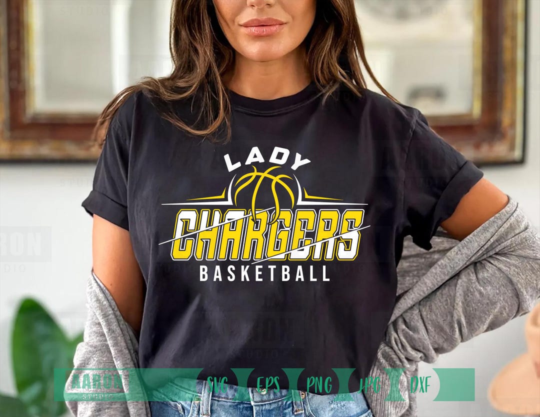 Lady Chargers Basketball SVG, PNG, Mascot, Mom, Cheer (digital Files ...