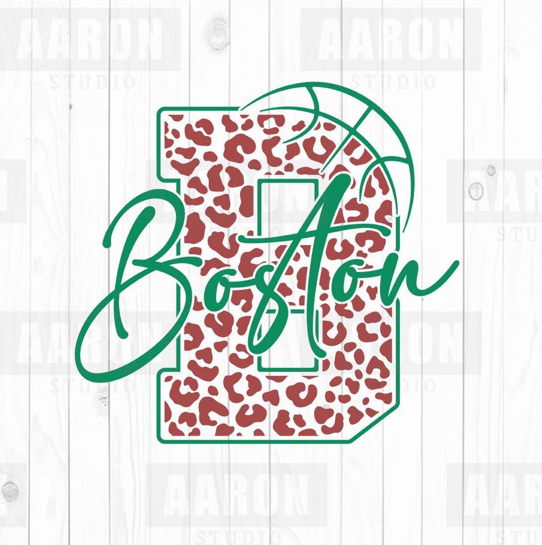 Boston Basketball SVG PNG DXF, Boston Leopard Basketball Svg, Boston ...
