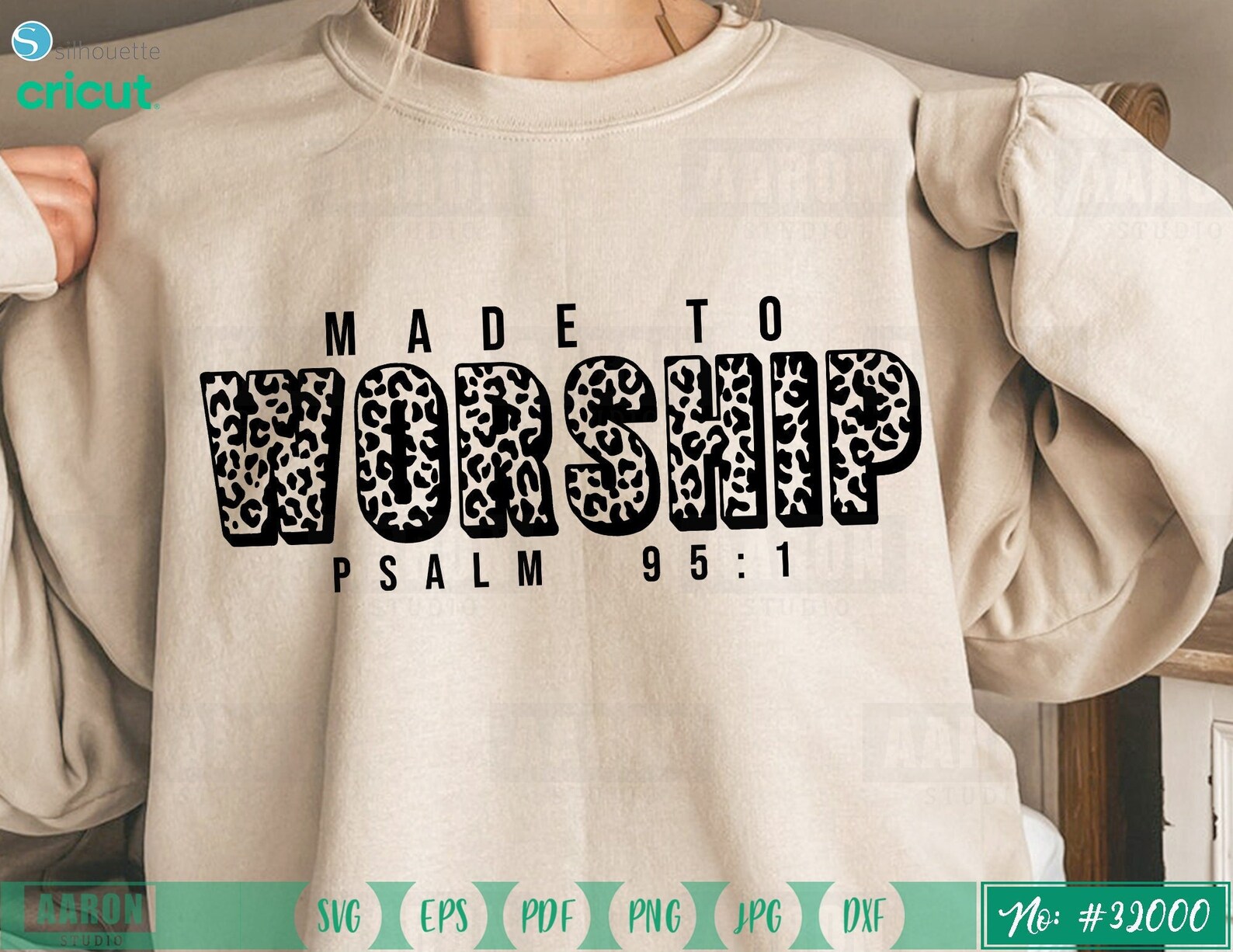 Made to Worship Svg Psalm Svg Christian Svg Leopard Svg | Etsy