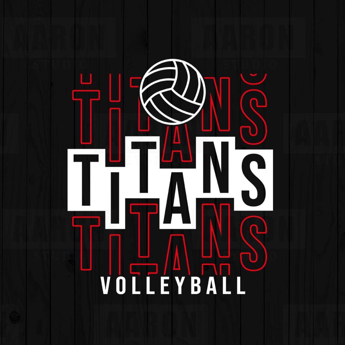 Titans Stacked Volleyball Design SVG PNG DXF (digital Files) - Etsy