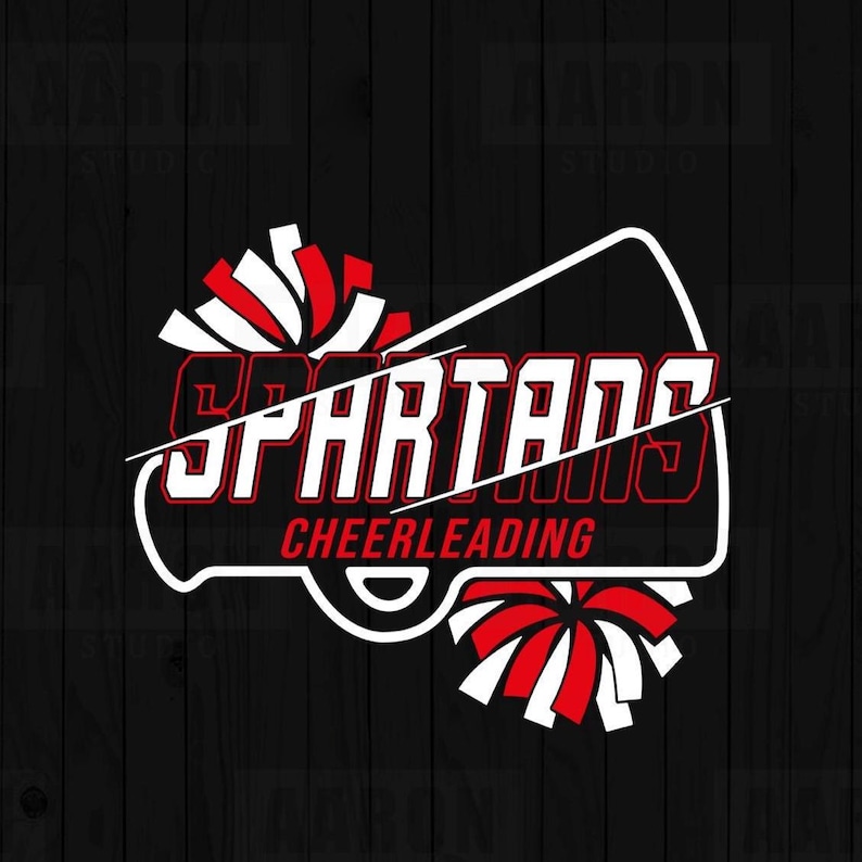 Spartans Cheer Mascot SVG PNG, School Spirit Design (easy Cutting File ...