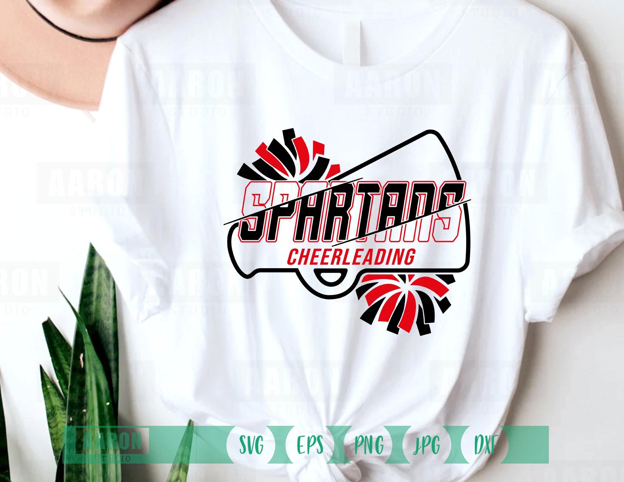 Spartans Cheer Mascot SVG PNG, School Spirit Design (easy Cutting File ...