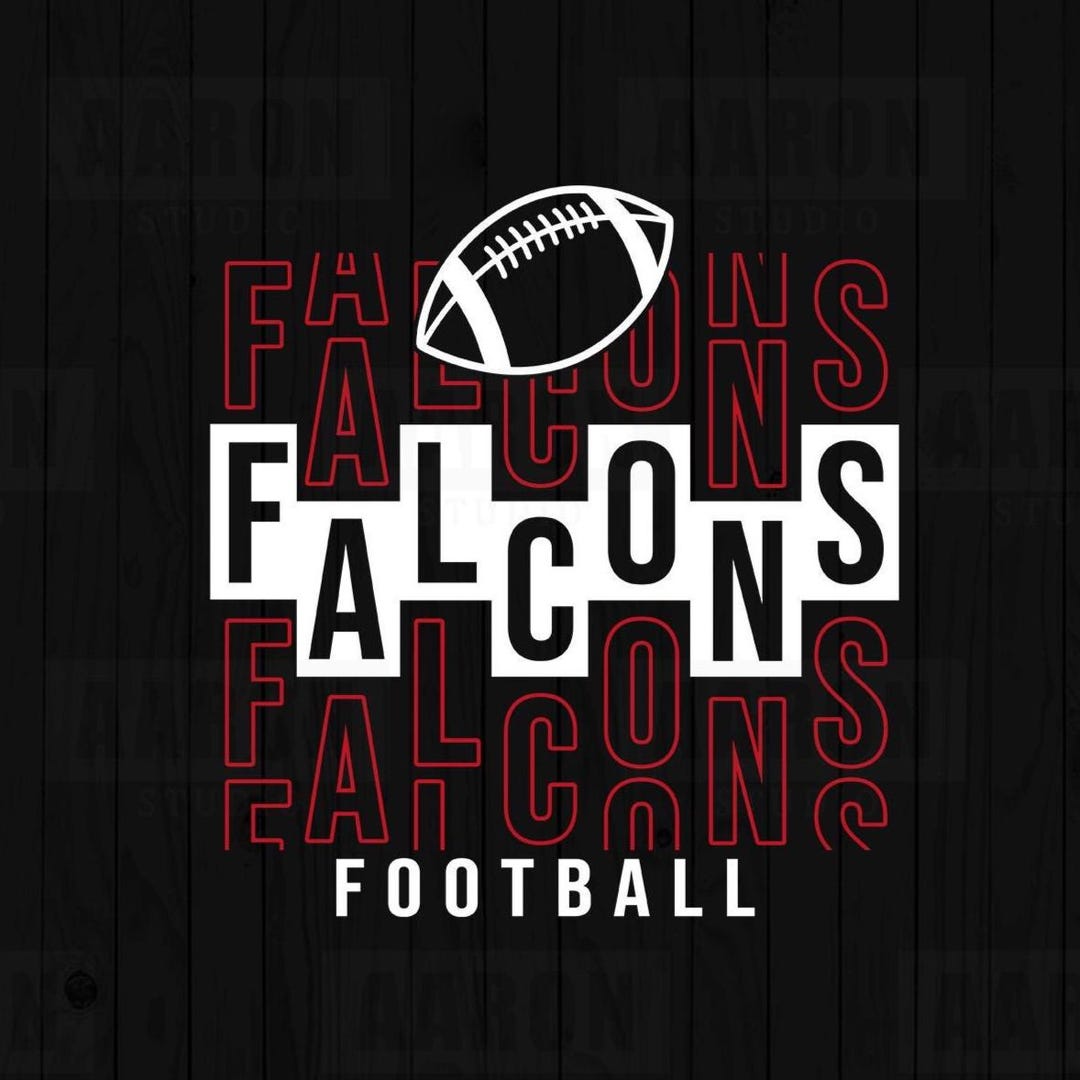 Falcons Football Stacked SVG, PNG, DXF (digital Files) - Etsy