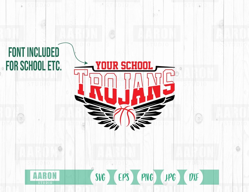 Trojans Basketball Mascot SVG, PNG, Cricut - Etsy