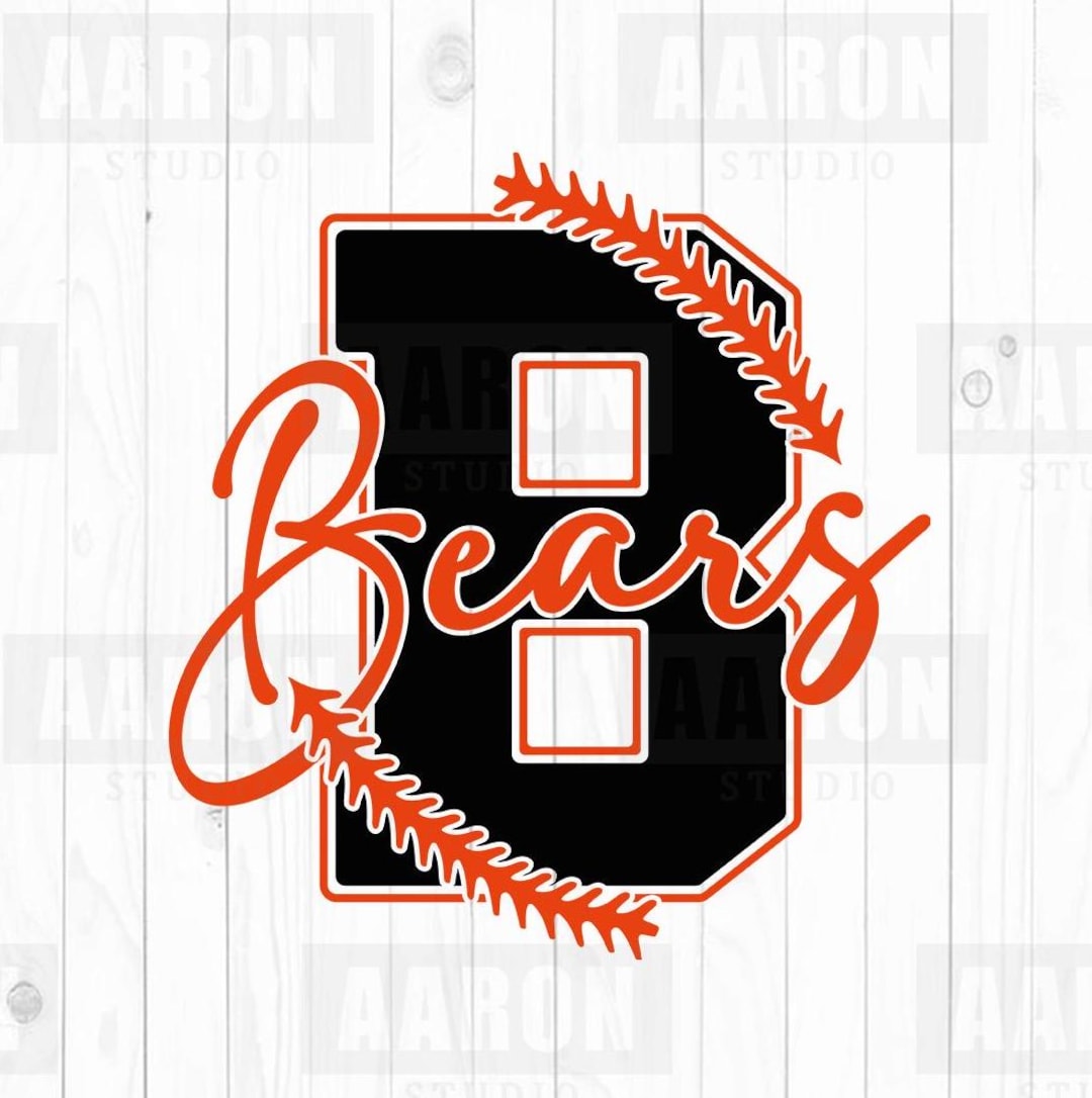 Bears Baseball Mascot SVG, PNG, DXF, Bears Cheer, Cricut (digital Files ...