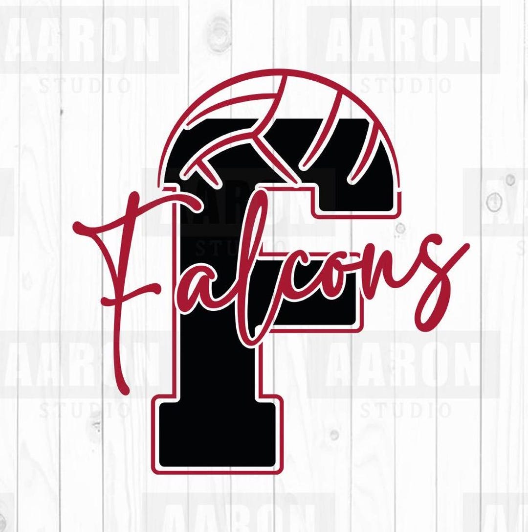 Falcons Volleyball SVG PNG DXF, Falcons Volleyball Svg, Falcons Mascot ...