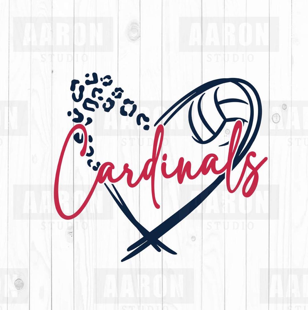 Cardinals Volleyball SVG PNG DXF, Volleyball Svg, Cardinals Mascot Svg ...