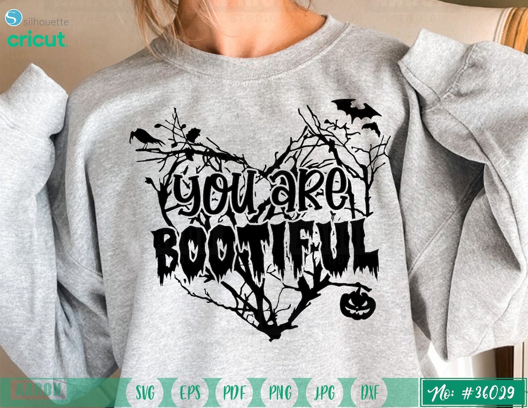 You Are Bootiful Svg Halloween Svg Heart Halloween Tree Svg - Etsy