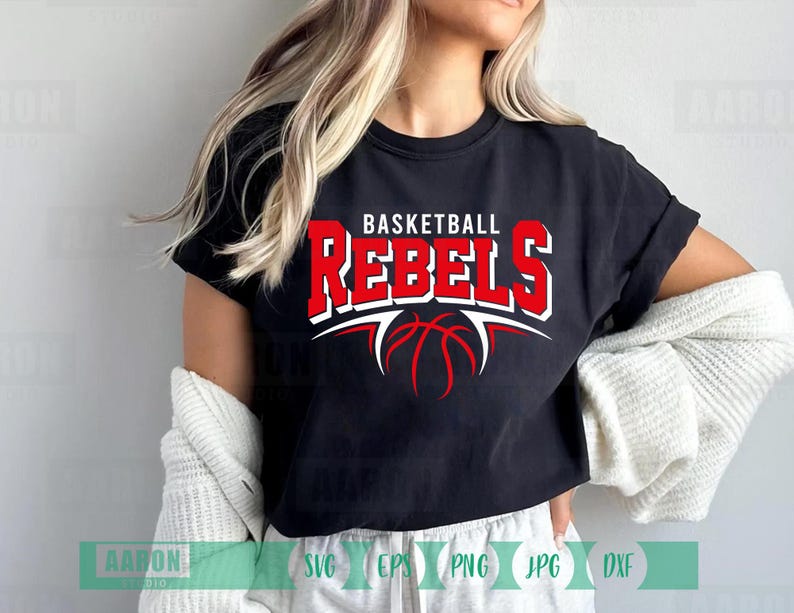 Rebels Basketball SVG, Mascot Graphic, Cricut Silhouette (digital Files ...