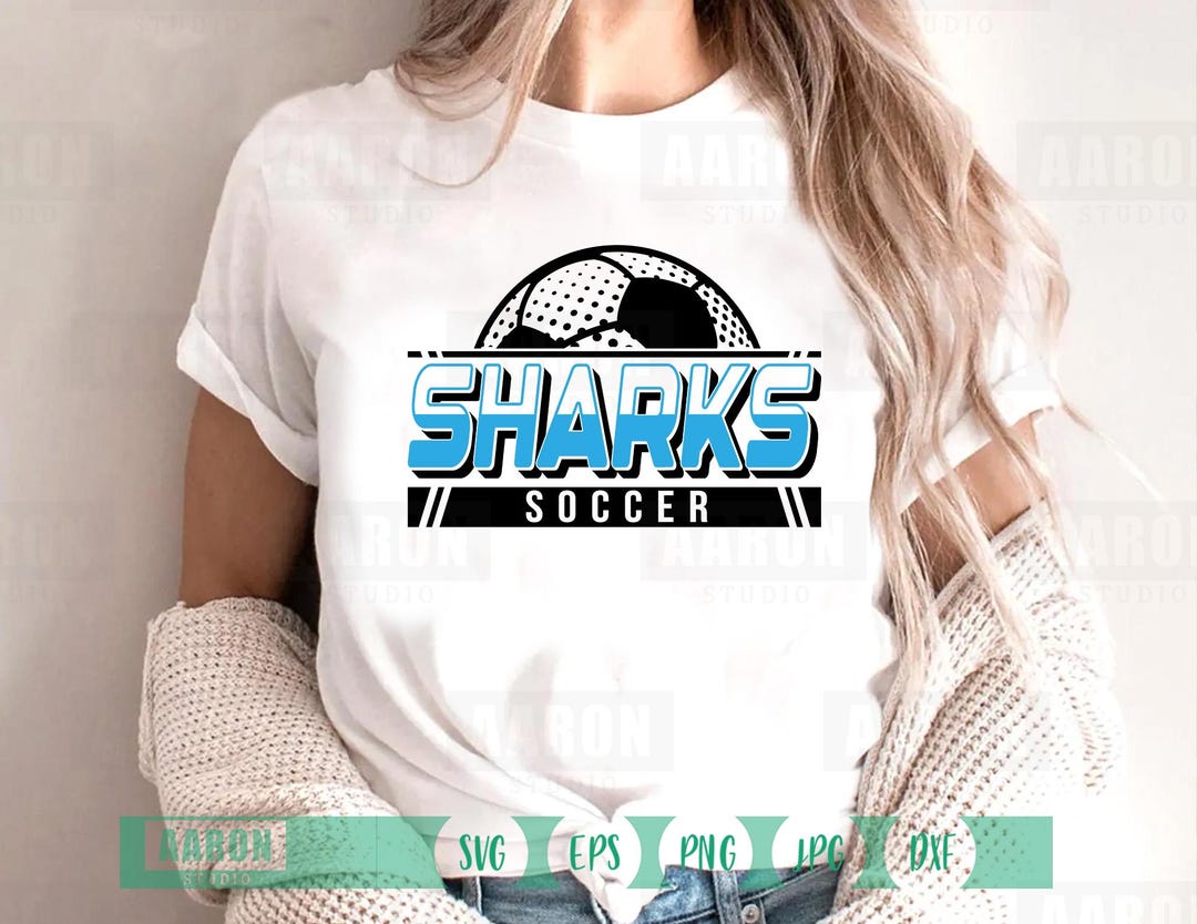 Sharks Soccer SVG PNG, Sharks Soccer Svg, Sharks Mascot Svg, Sharks Mom ...