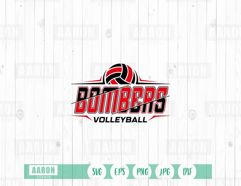 Bombers Volleyball Mascot SVG, PNG, DXF (instant Download) - Etsy